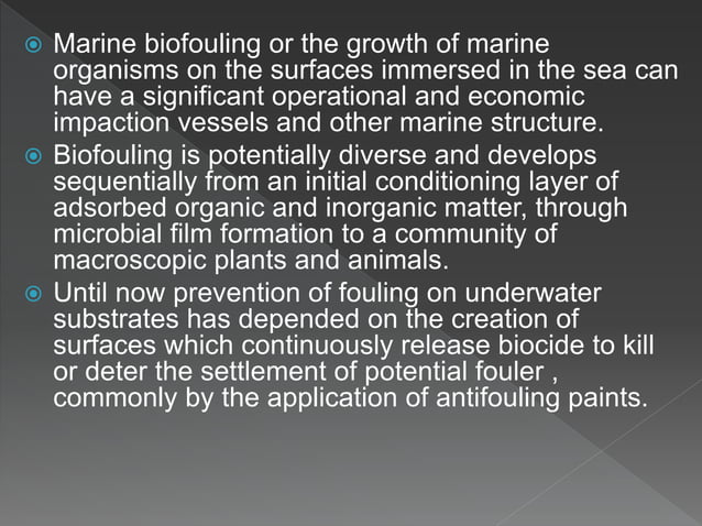 Biofouling and prevention | PPTX