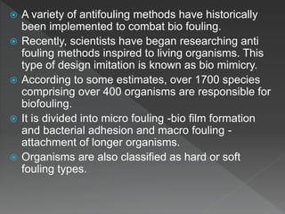 Biofouling and prevention | PPTX
