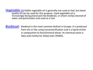 Biofuel as source of clean and green energy | PPTX