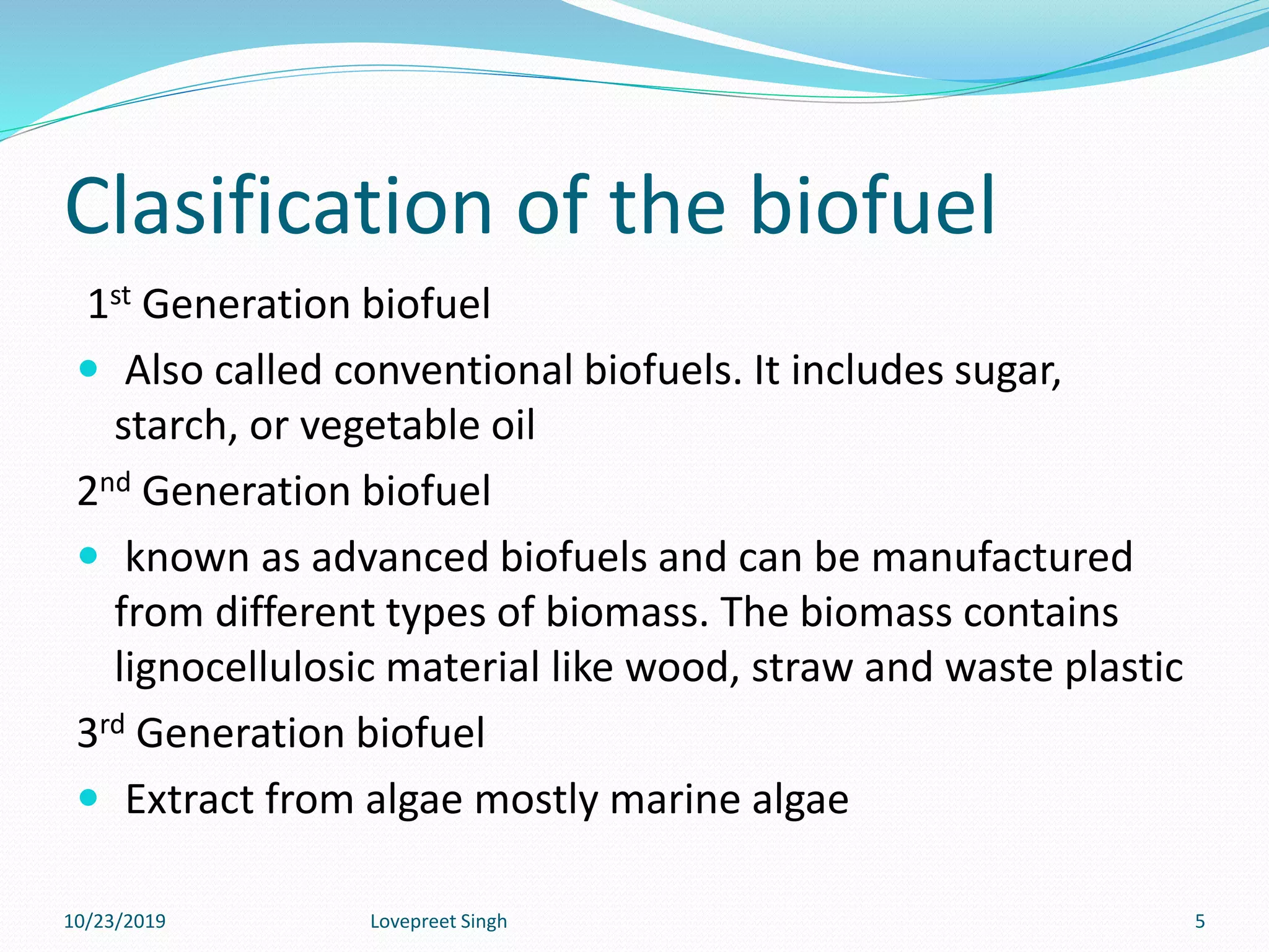 Biofuel by lovepreet singh grewal | PPT