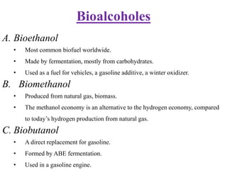 Biofuels | PPTX | Chemistry | Science