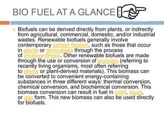 Bio fuel production | PPT | Free Download