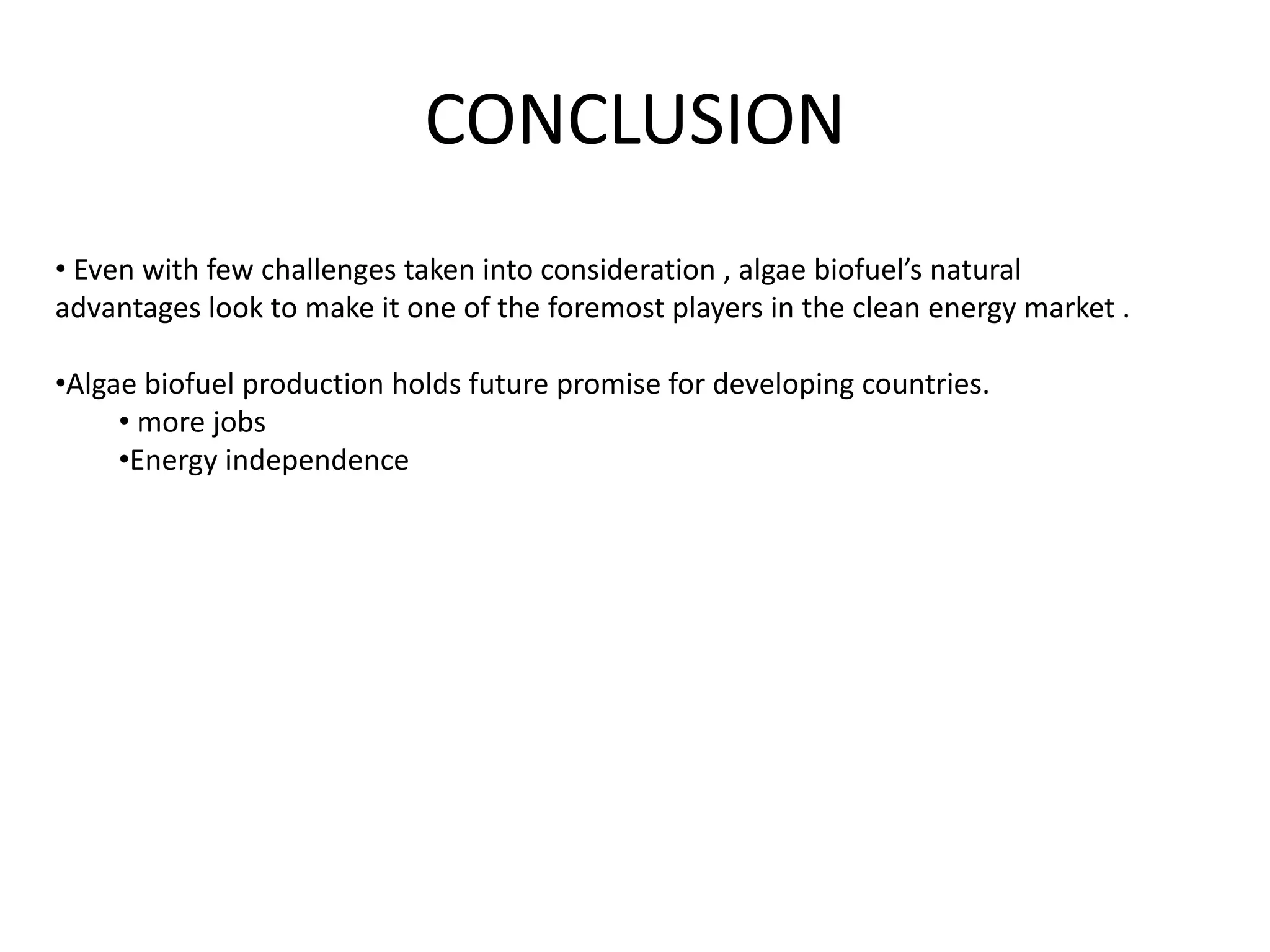 Biofuel production from algae | PPT