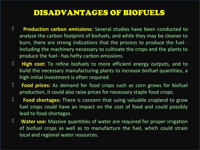 Biofuels | PPT | Agriculture | Industries