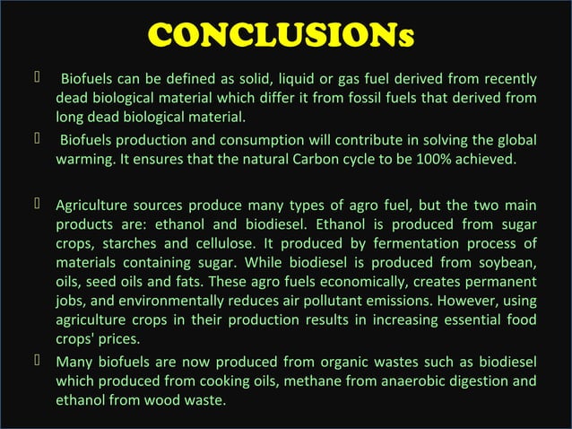 Biofuels | PPT | Agriculture | Industries