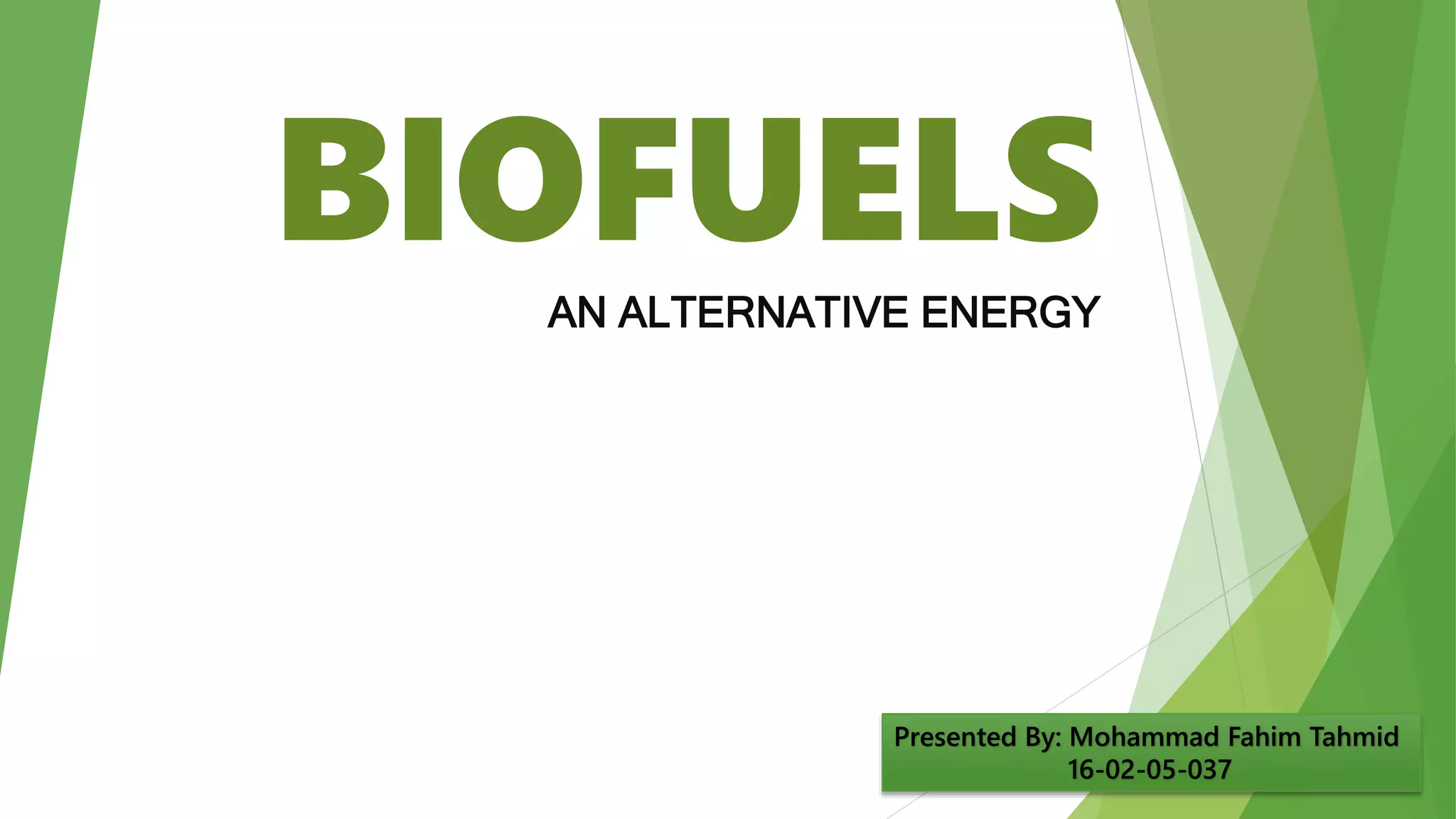 Biofuels | PPTX