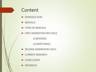 biofuels.pptx | Agriculture | Industries