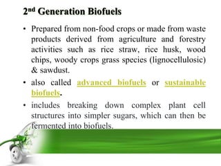 Biofuels, Their Types, Their Classification | PPTX