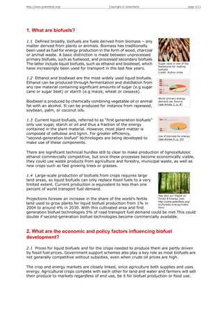 Liquid Biofuels for Transport Prospects, risks and opportunities | PDF