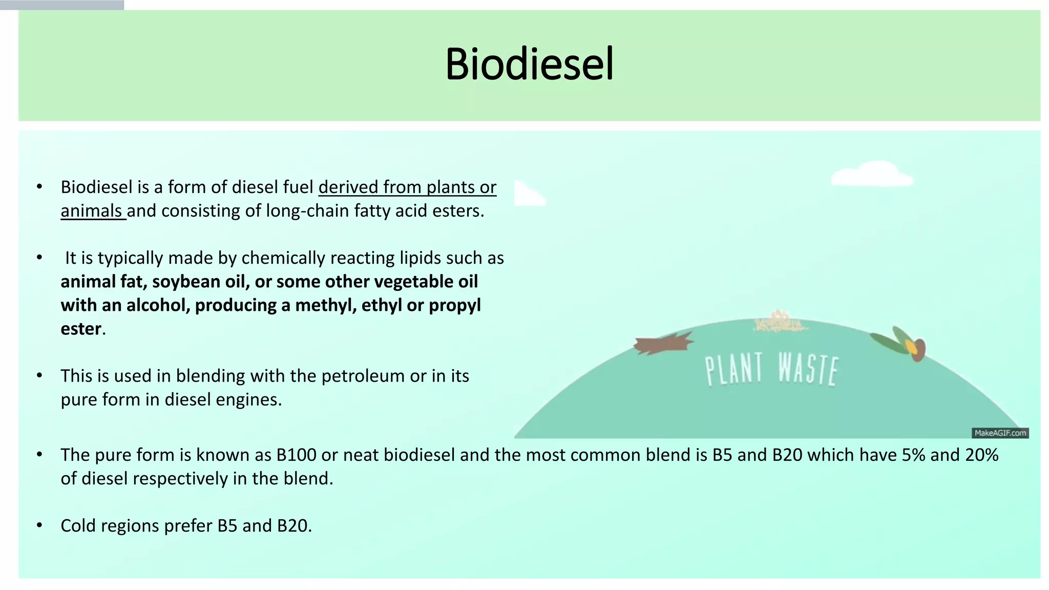 Bio fuels, production and limitations | PPSX