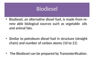 Biofules ppt.tyoe, classification , production process | PPTX