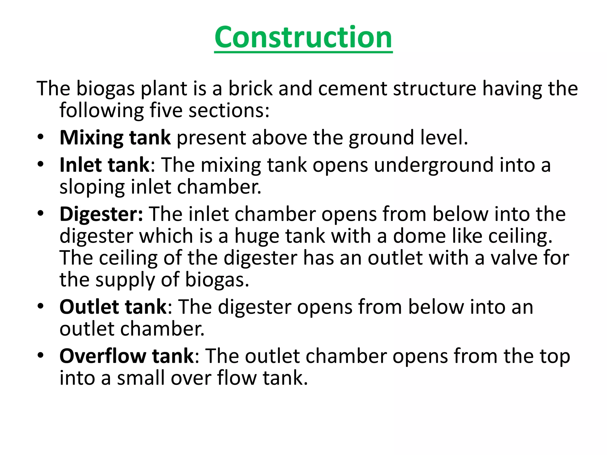 Technology of Biogas Production | PPTX