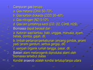 teknik pengolahan limbah peternakan (Bio gas) | PPT