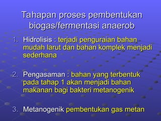teknik pengolahan limbah peternakan (Bio gas) | PPT
