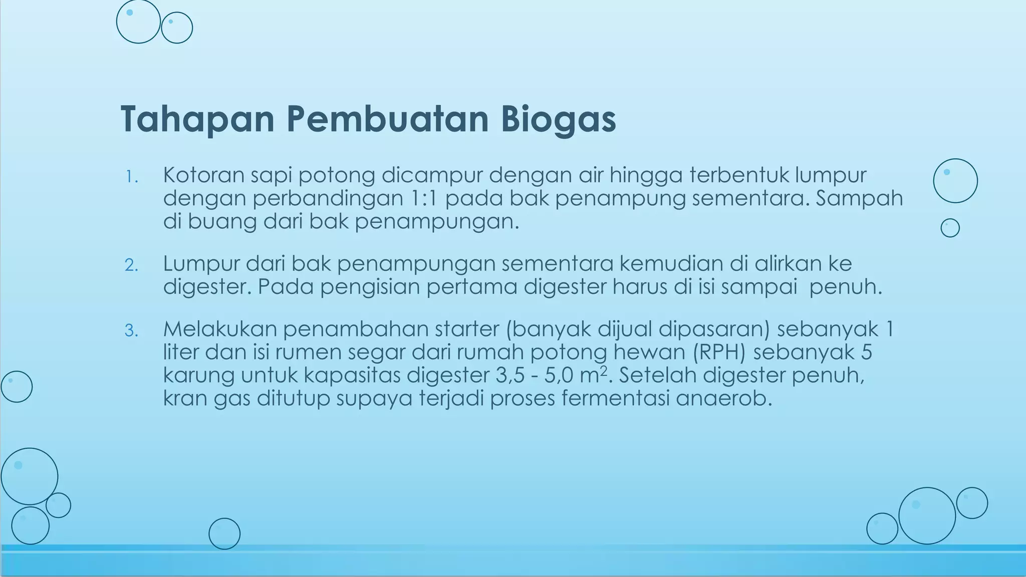 Proses Biogas Limbah Peternakan Sapi Potong (Biogas Process from Waste ...