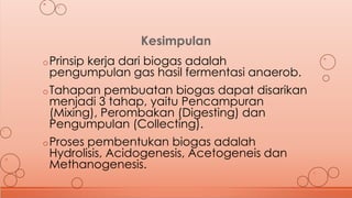 Proses Biogas Limbah Peternakan Sapi Potong (Biogas Process from Waste ...