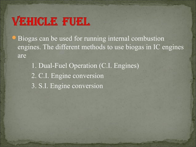 Biogas as a vehicle fuel | PDF | Chemistry | Science