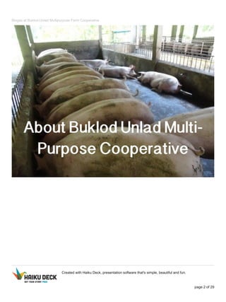 Biogas at buklod unlad multipurpose farm cooperative | PDF