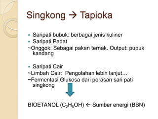 Biogas ch4 sebagai pembangkit listrik dari singkong | PPT