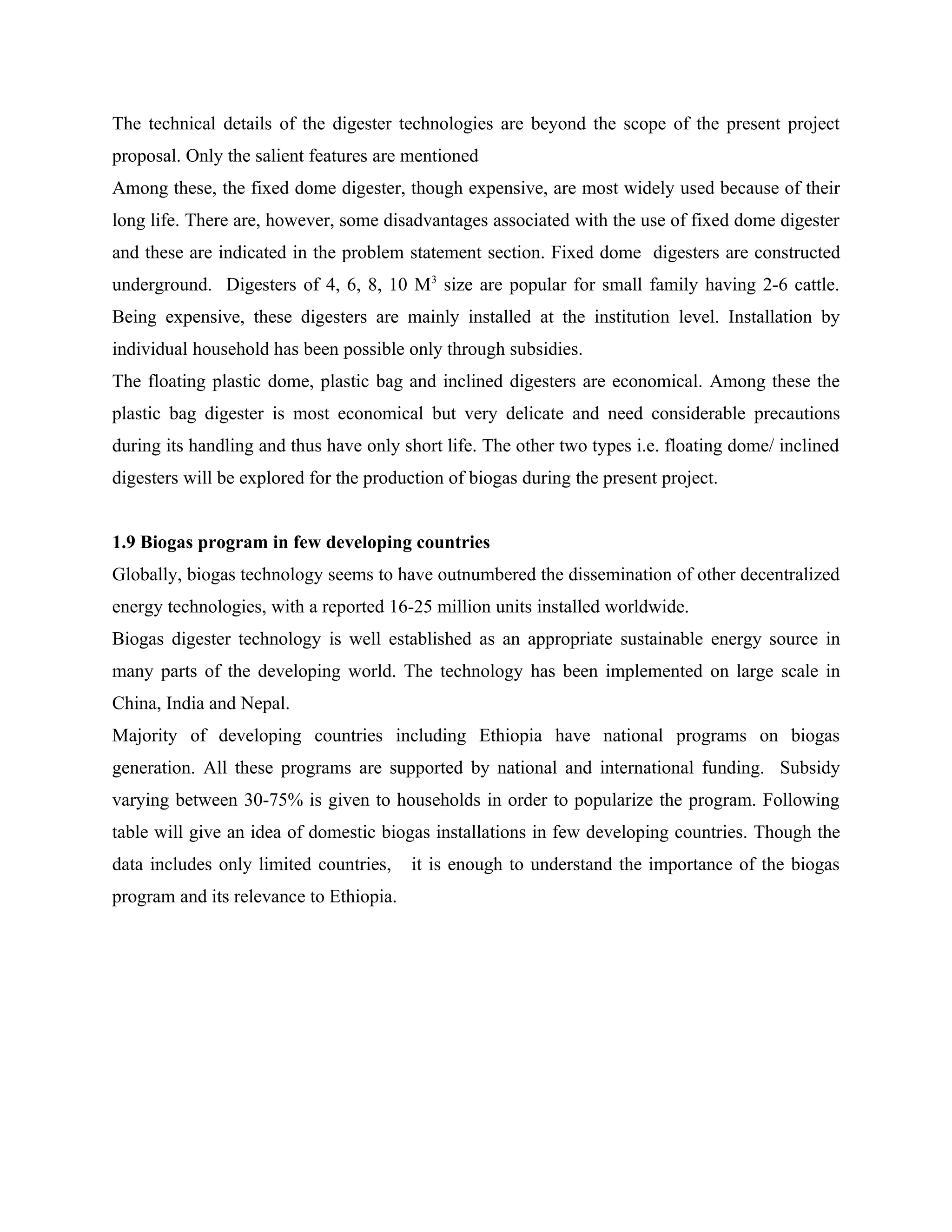 Biogas final project proposal submitted | DOC