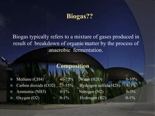 Biogas plant designs and engery calculations by ali saqlain | PPTX
