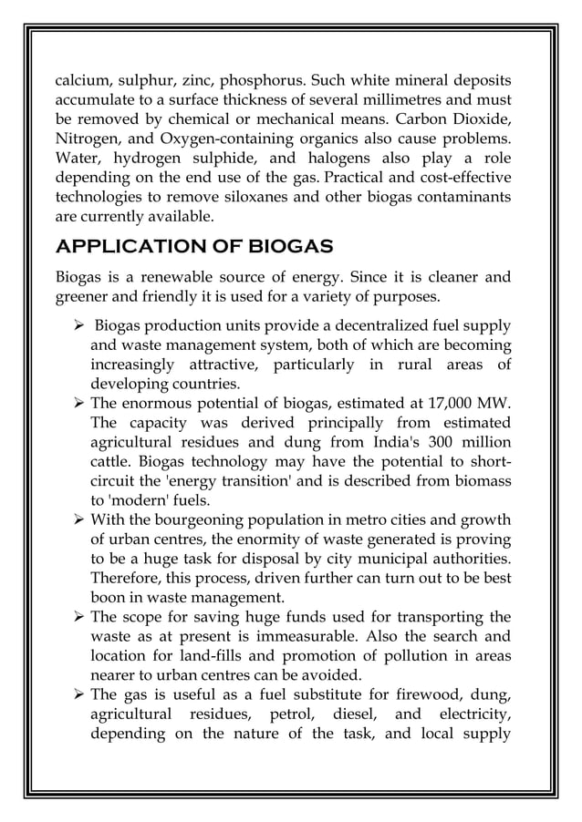 Biogas plant project | PDF