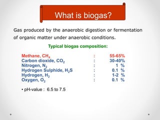Bio gas principle of production | PPTX