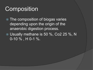 Biogas production | PPTX