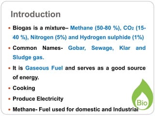 Production of Biogas | PPTX