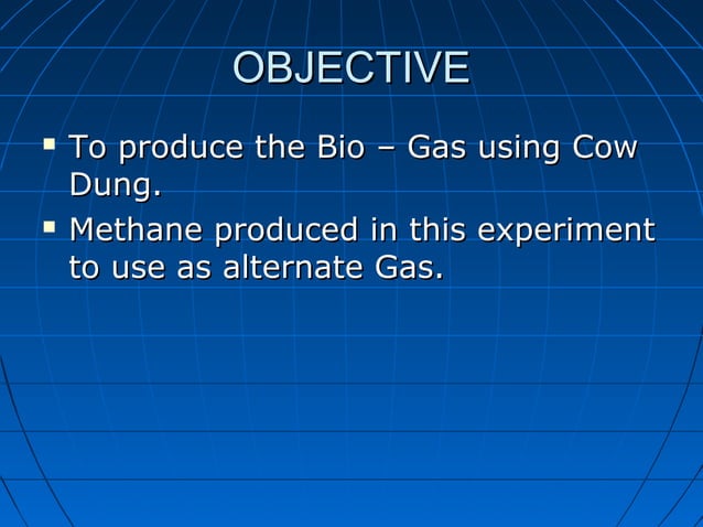 Bio gas using cow dung | PPT