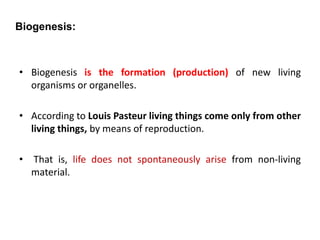 Biogenesis | PPT