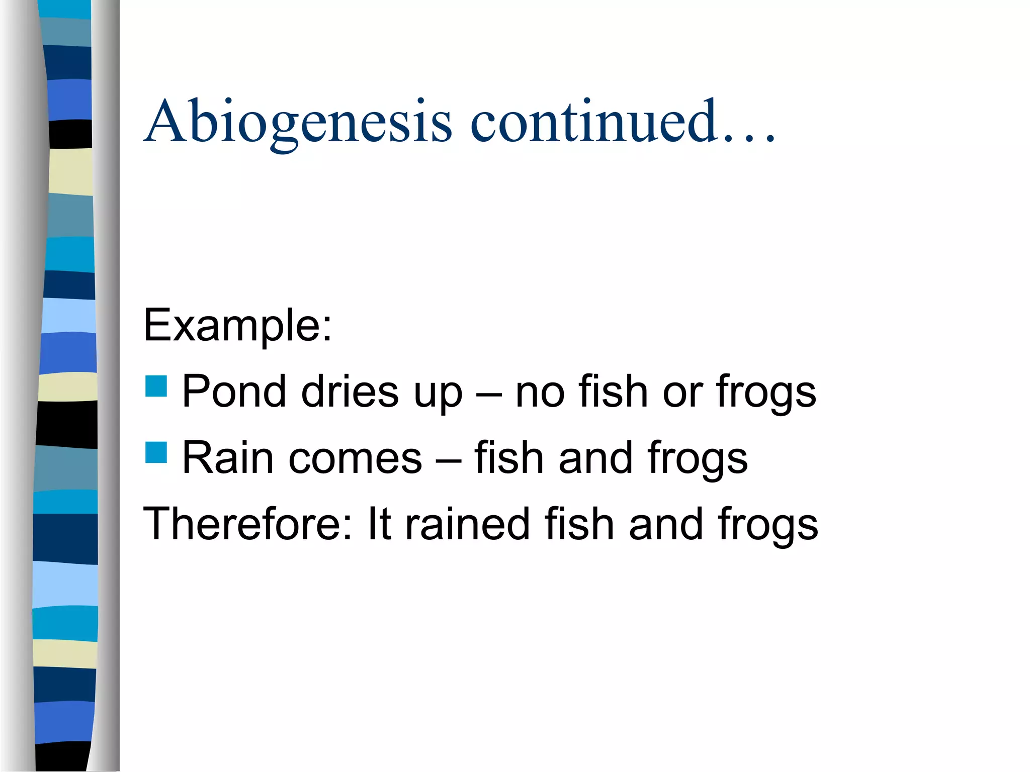 Biogenesis vs. abiogenesis | PPT