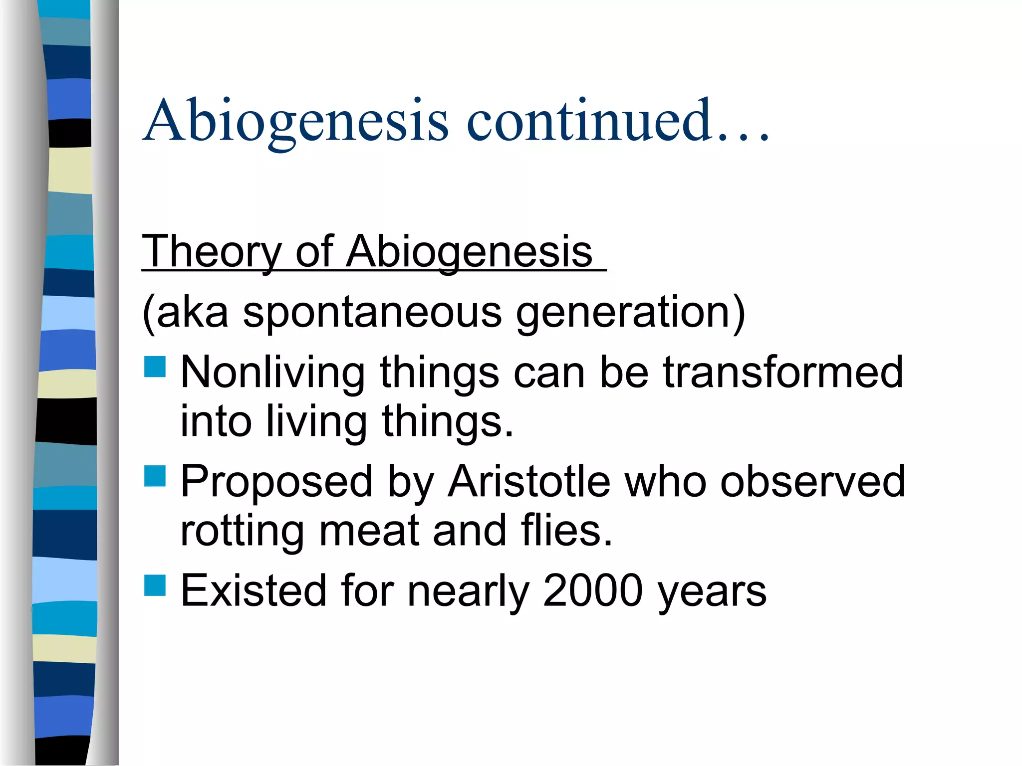 Biogenesis vs. abiogenesis | PPT