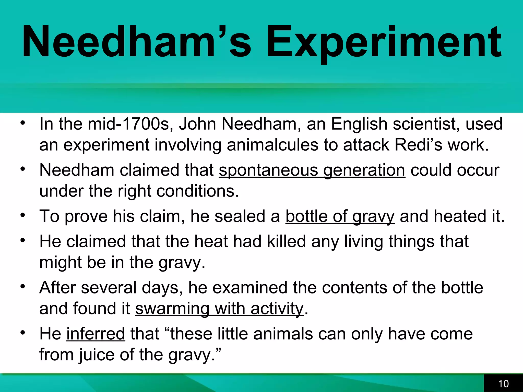 Biogenesis vs. Spontaneous Generation | PPT