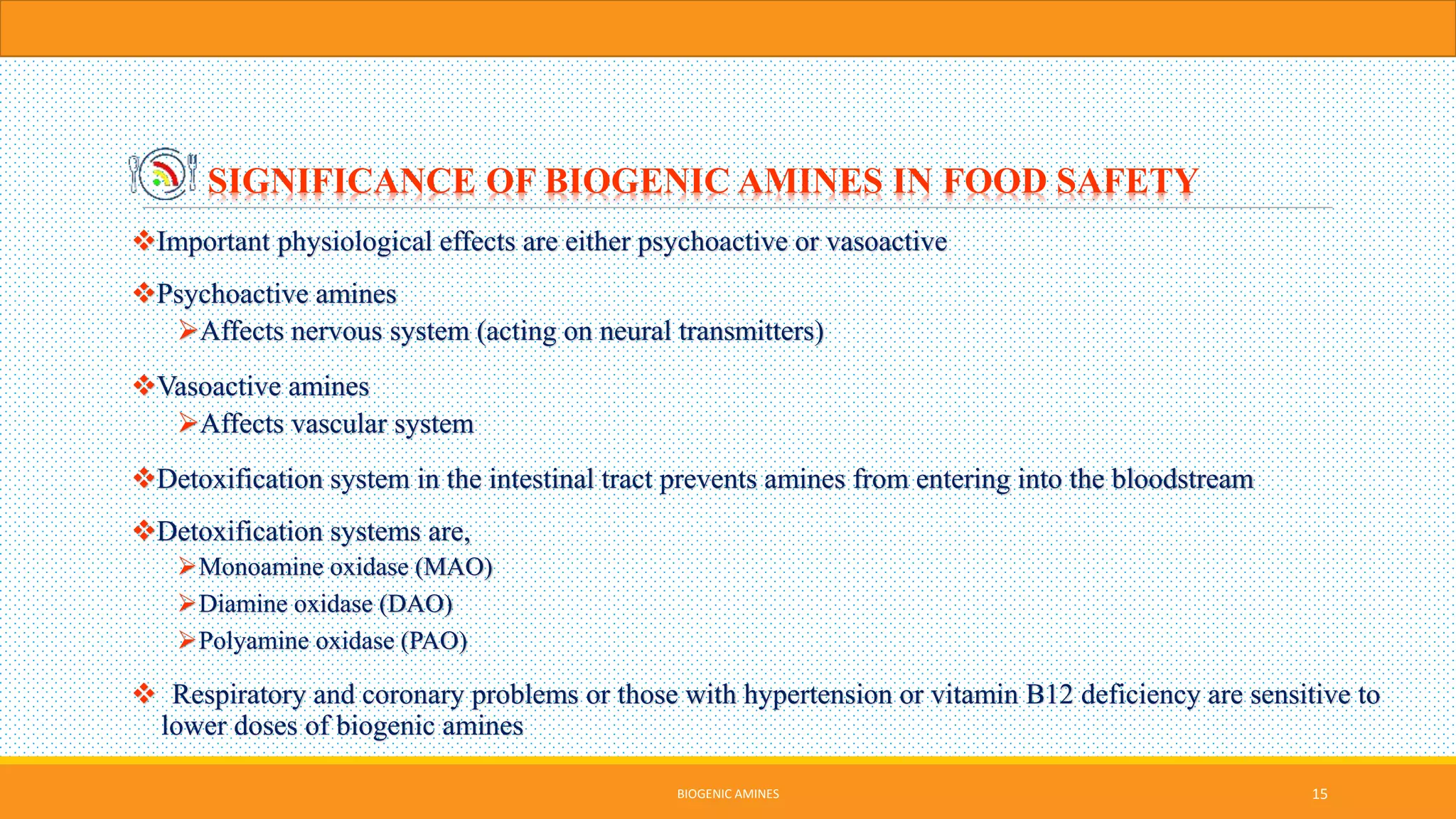 Biogenic amines | PPTX