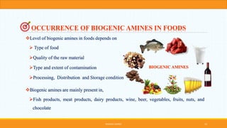 Biogenic amines | PPTX