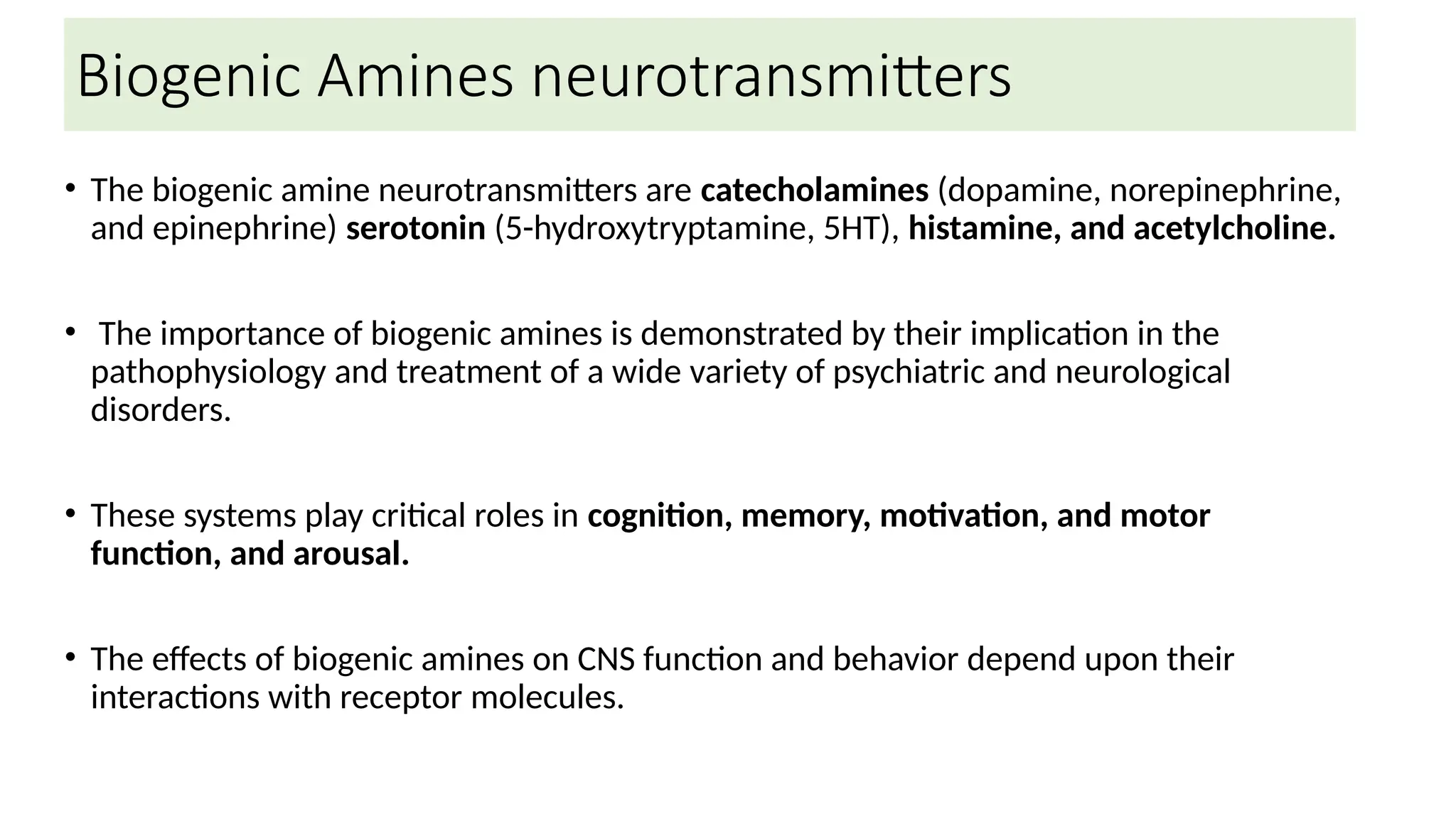 Biogenic amines final.pptx for new resident | PPTX