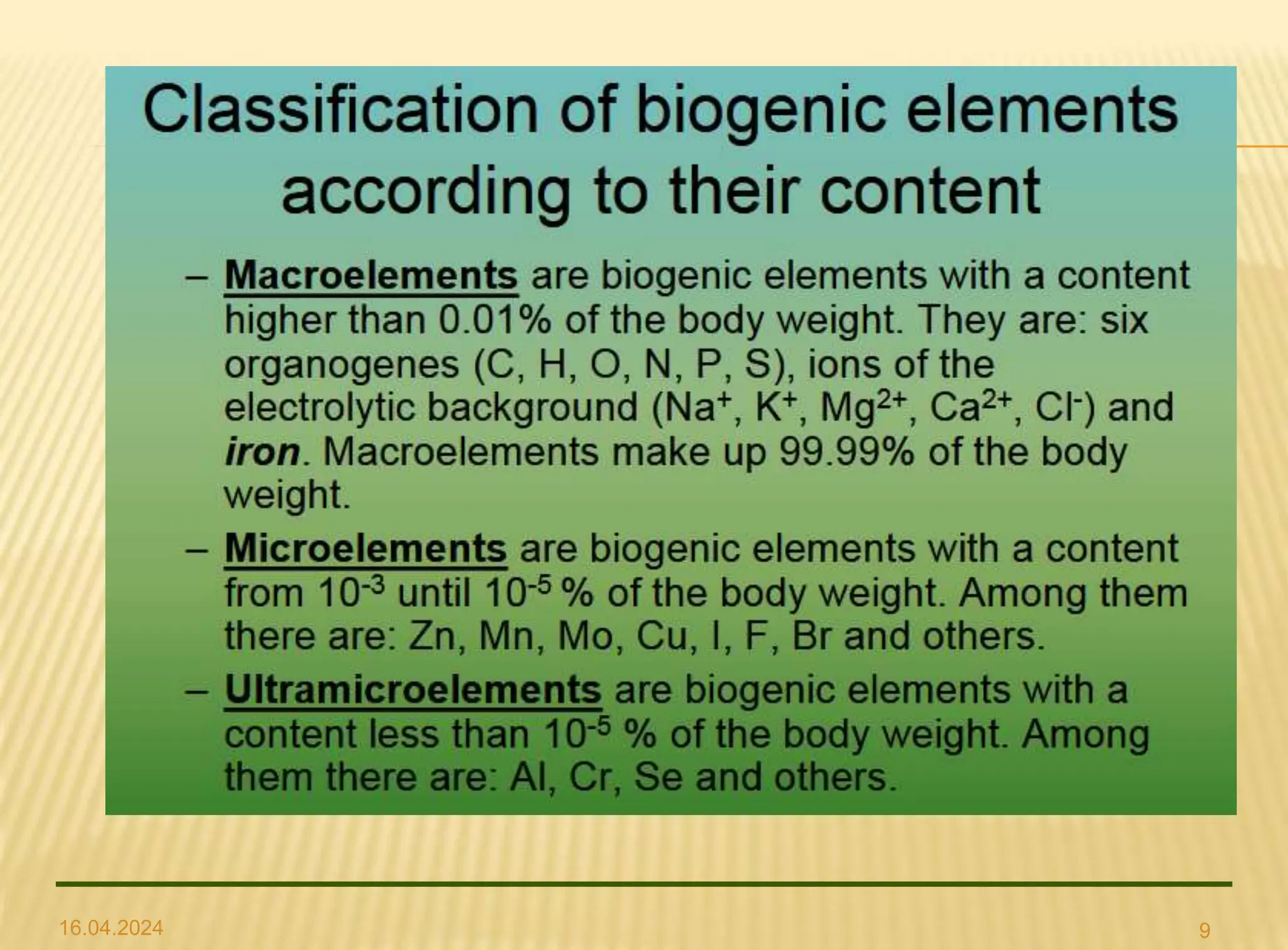 Biogenic elements.ppt about biogenesity and biogenetic elements | PPT