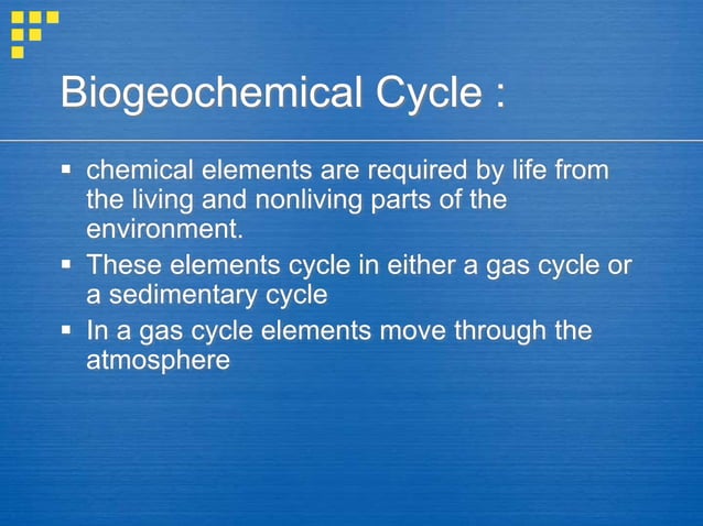 Biogeochemical cycles | PPT