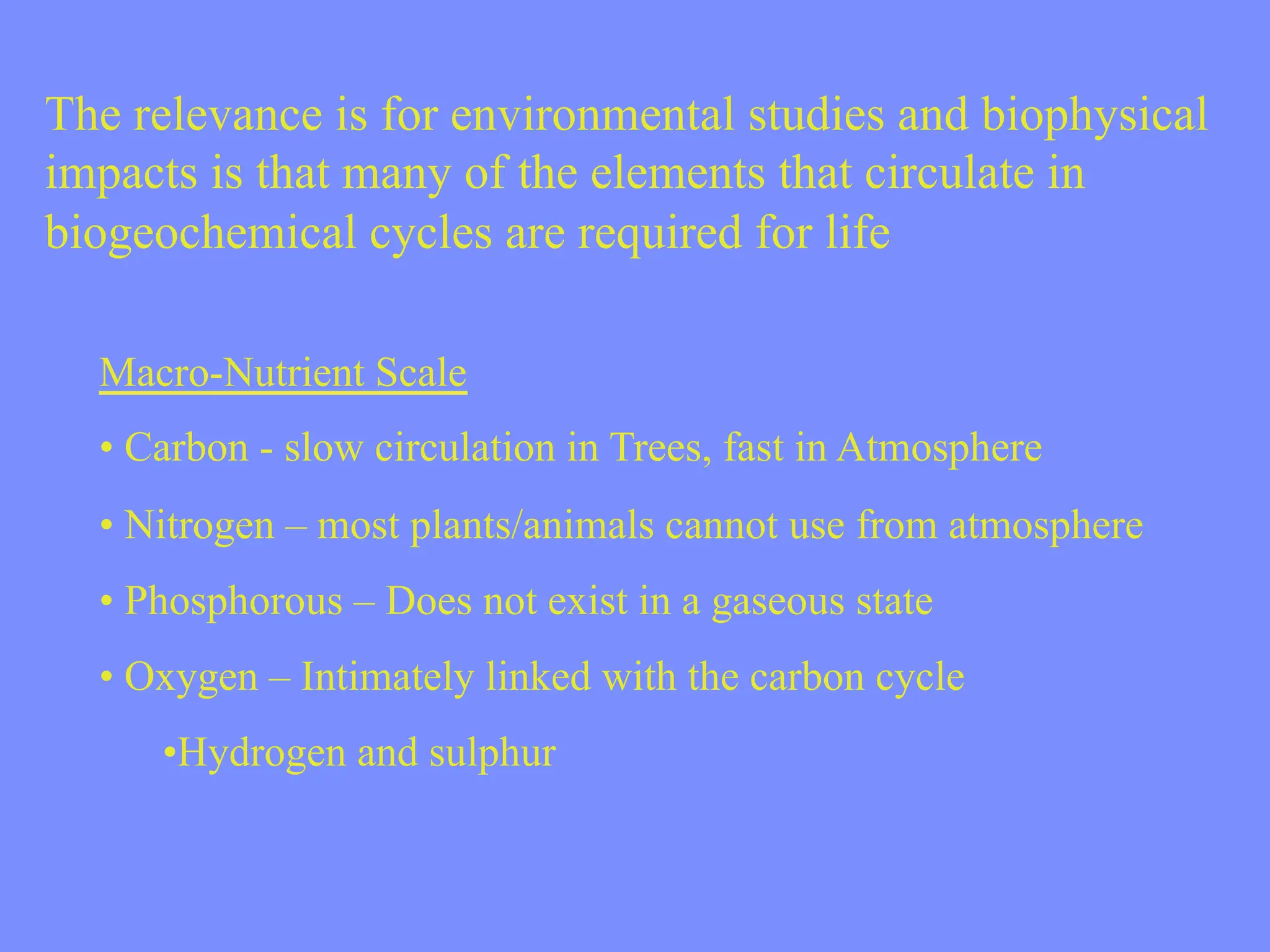 Biogeochemical cycle in environmental science | PDF