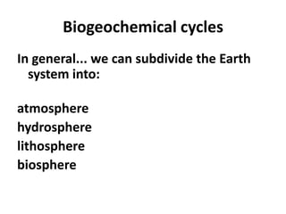 Biogeochemical cycle | PPTX