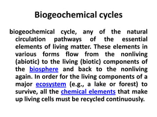 Biogeochemical cycle | PPTX