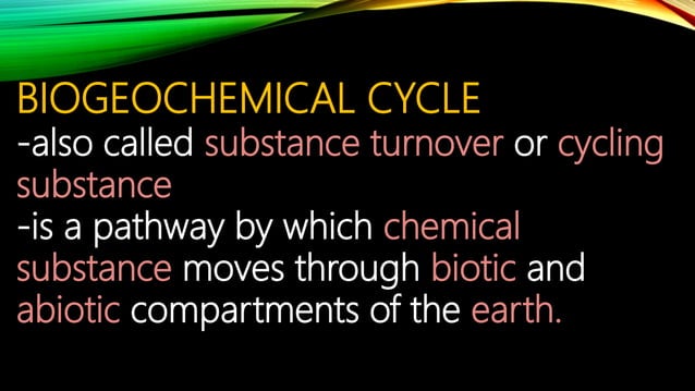 Biogeochemical cycle | PPT