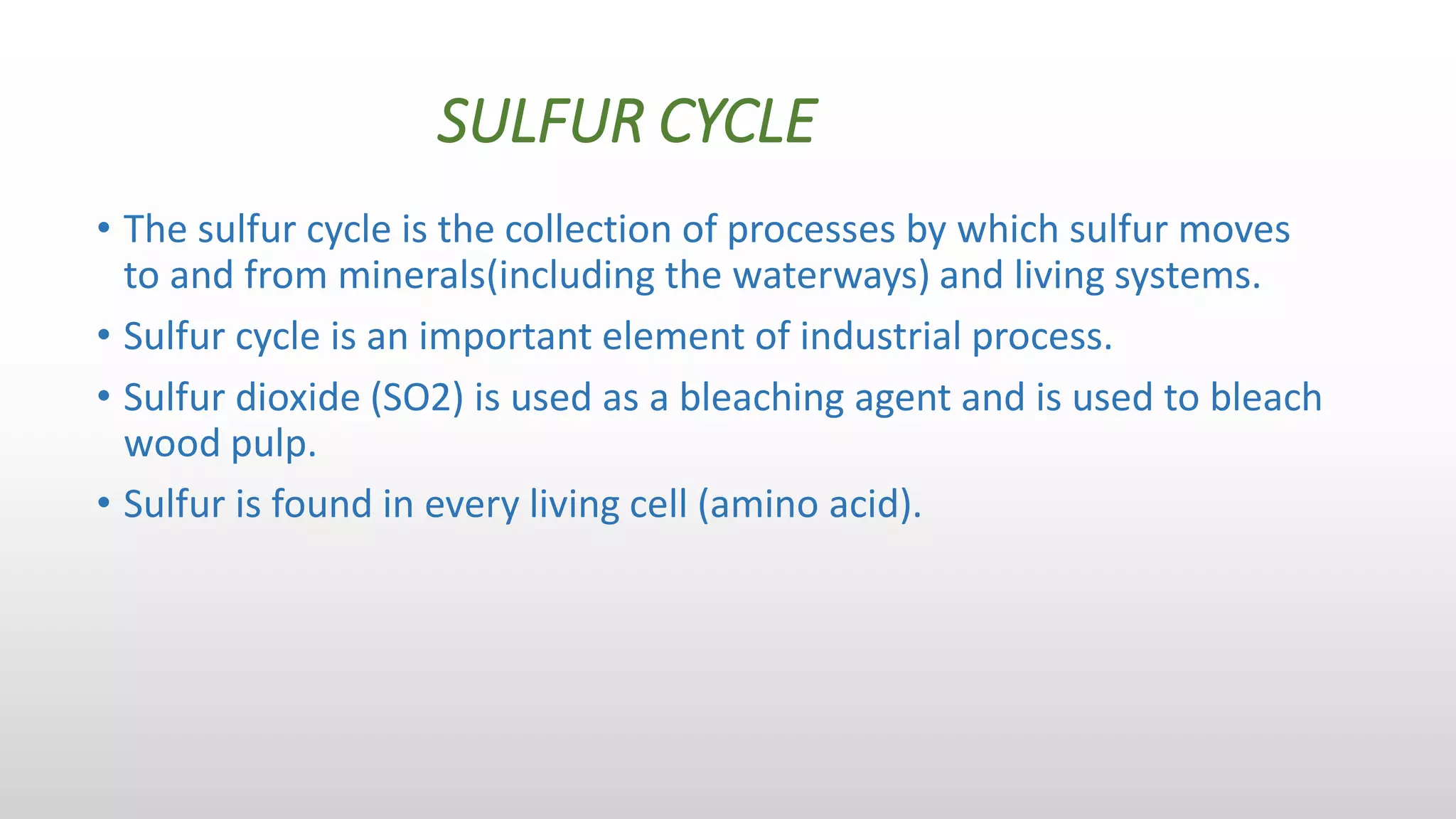 Biogeochemical cycle of sulfur | PDF