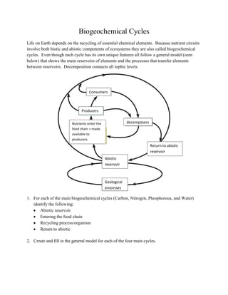Biogeochemical cycles | DOCX