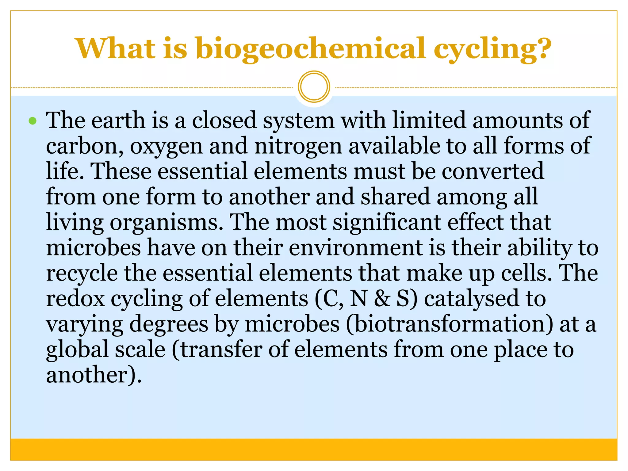 Biogeochemical cycles | PPTX