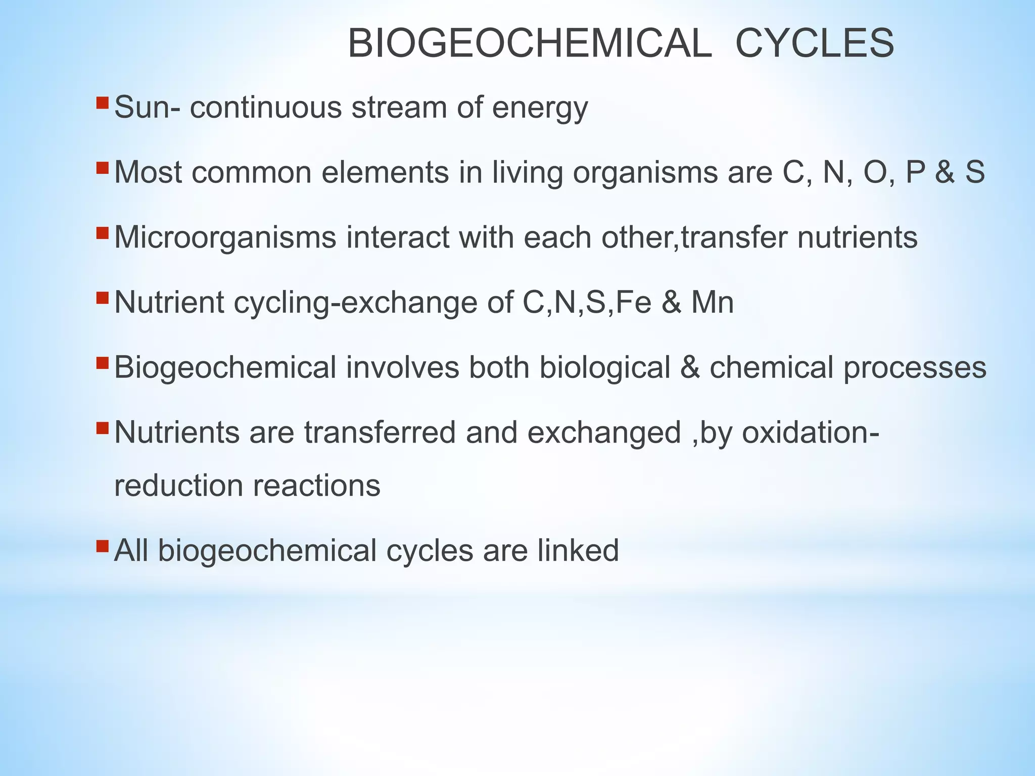 Biogeochemical cycles | PPTX
