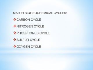 Biogeochemical cycles | PPT