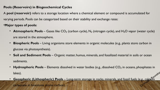 Biogeochemical cyclesWater Cycle, Carbon Cycle, Nitrogen Cycle, and ...