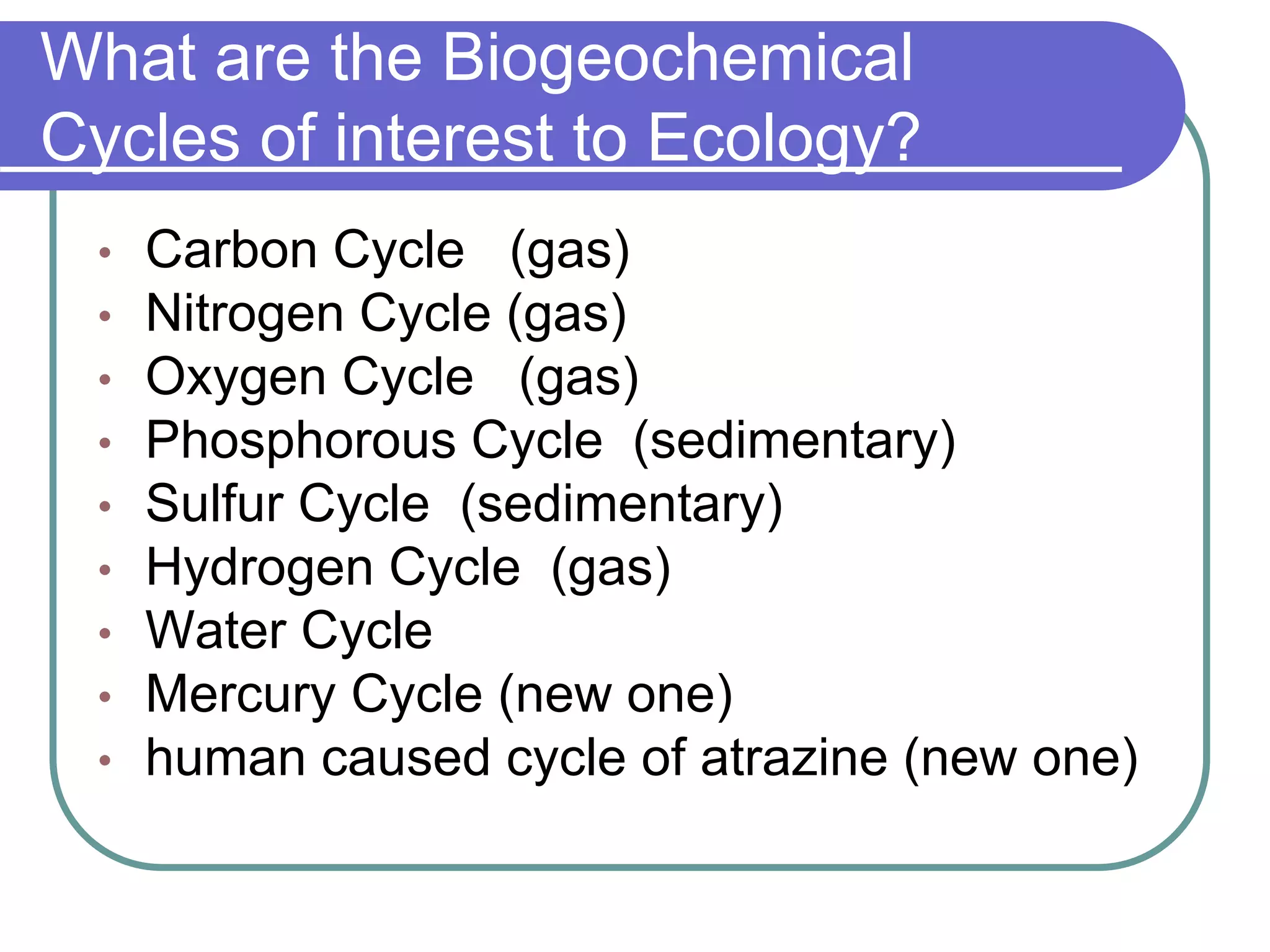 Biogeochemical cycles chapter_5 | PPT